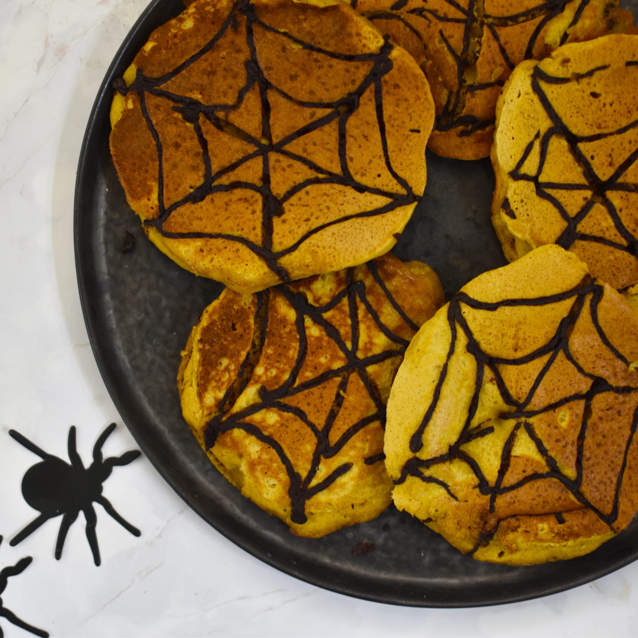 Halloween Spider web Pancakes - Anne Travel Foodie